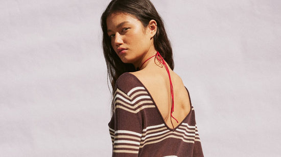 Recycled Knit Mini Dress – Blue Lapis